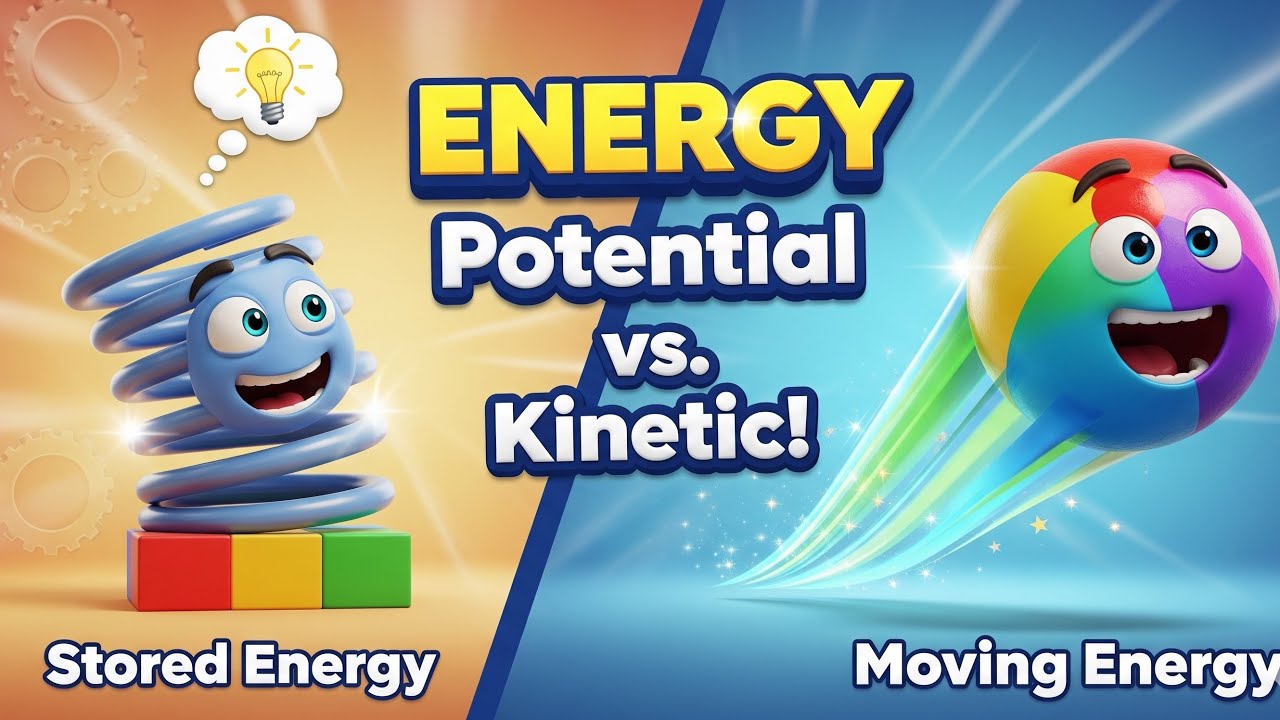What is Energy? ⚡️ Potential vs. Kinetic Energy Explained for Kids ...