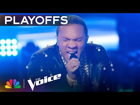 Bryson Battle's Out-of-This-World Rendition of Ariana Grande’s “pov” |  The Voice Playoffs | NBC