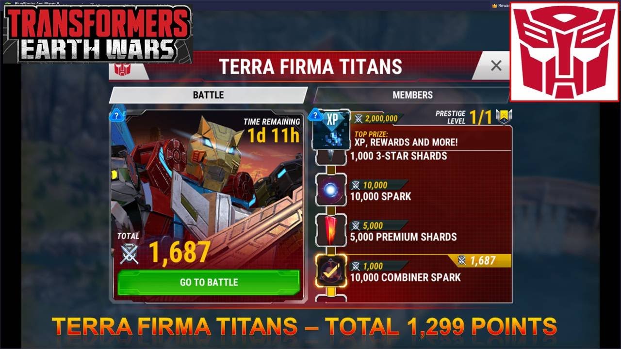 Transformers: Earth Wars - TERRA FIRMA TITANS Alliance Event - Total ...