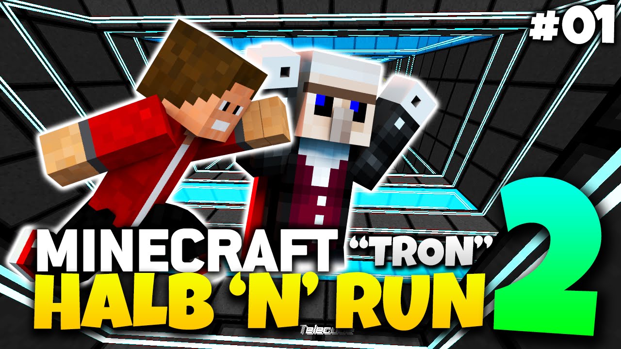 Minecraft - HALB 'N' RUN 2 - Tron Parkour #1 | NEUE MAP! | ViceVice & Fr3akzLP - YouTube