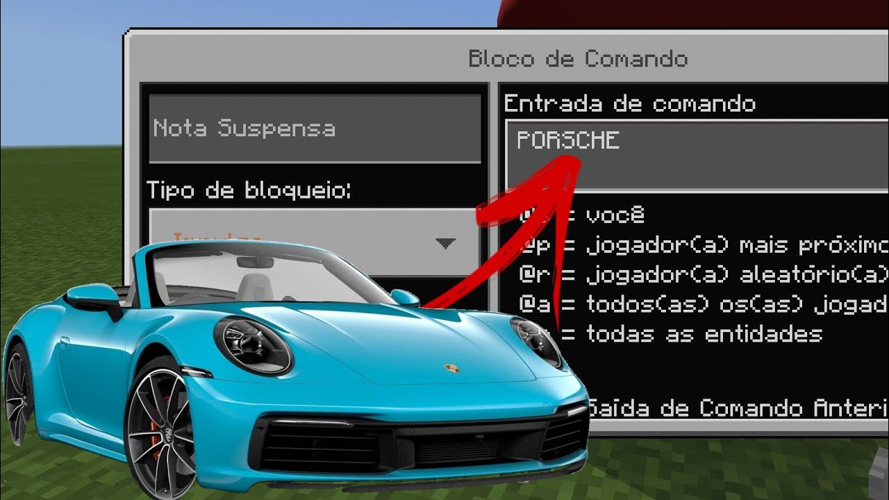 COMANDO DA PORSCHE 911 NO MINECRAFT PE (COMMAND BLOCK) porsche command ...