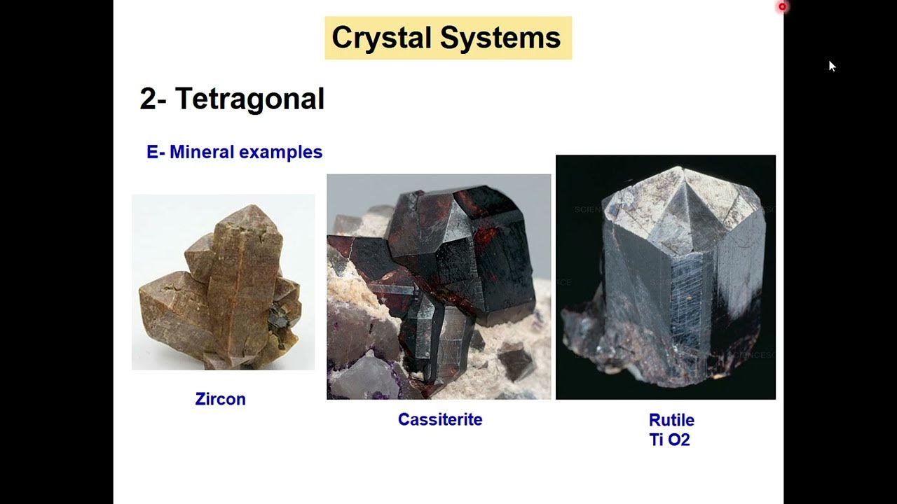 علم البلورات - النظام الرباعي - Crystallography - Tetragonal system - YouTube