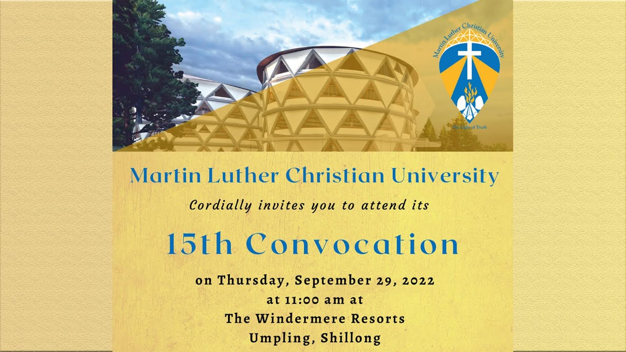 Martin Luther Christian University | 15th Convocation Ceremony LIVE ...