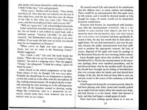 The Giver Chapter 3 - YouTube