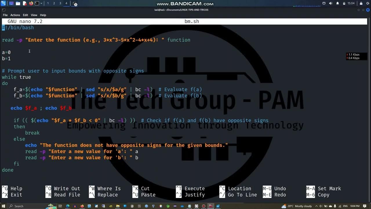 🚀 Mastering Shell Scripting: Finding Roots with Bisection Method | Linux Tutorial - Part 02 ...