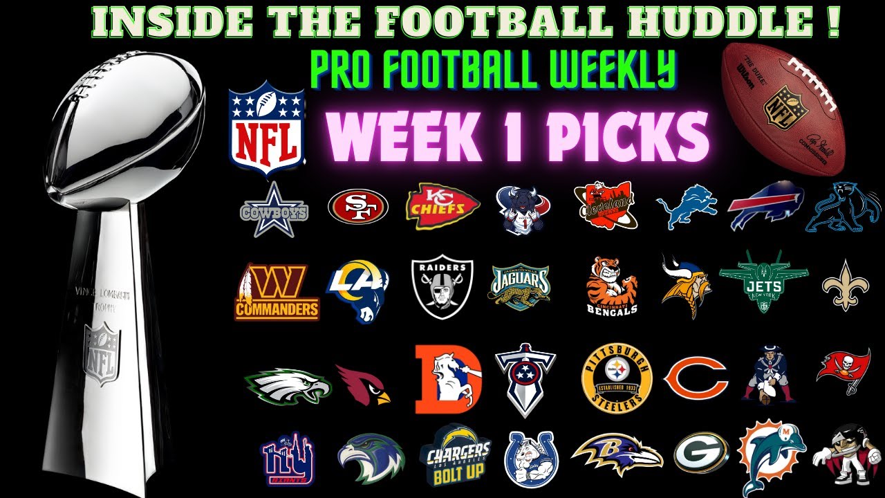 NFL WEEK 1 PICKS - INSIDE THE FOOTBALL HUDDLE - 🔴🏈LIVE - YouTube