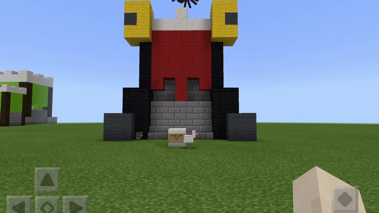 Minecraft Pe || cách xây thành archer tower level 11 ( how to make ...