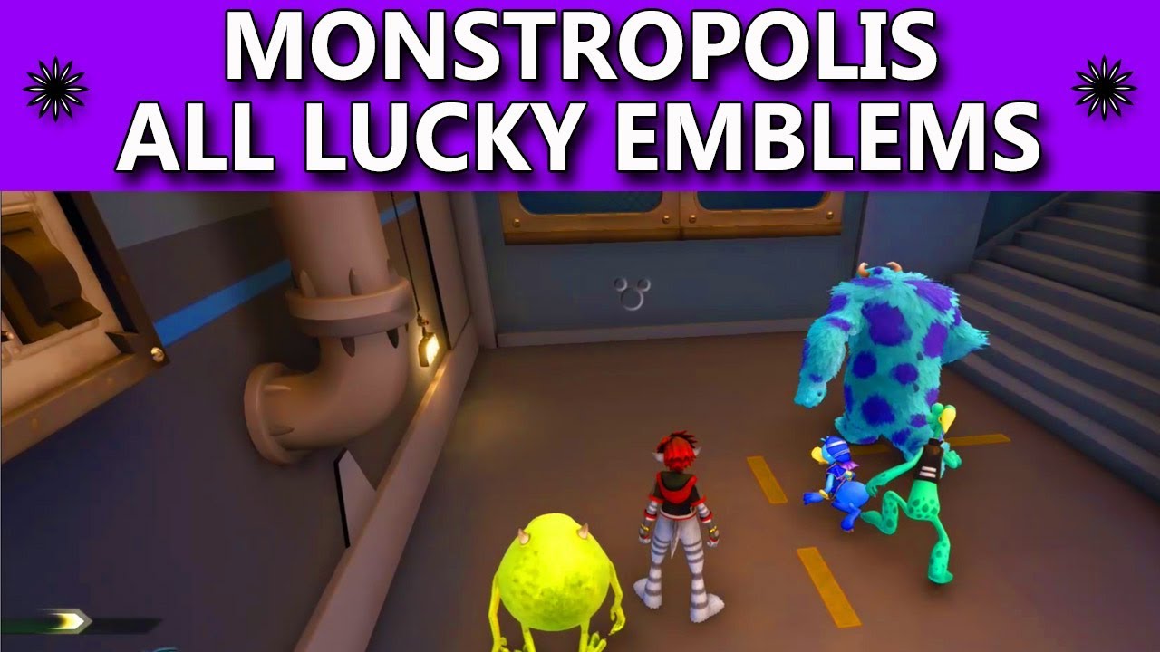 Lucky Emblems MONSTROPOLIS | All Lucky Emblems Guide | Kingdom Hearts 3 ...
