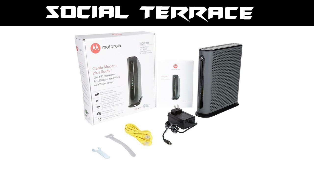 Motorola MG7550 16x4 686 Mbps DOCSIS 3.0 Cable Modem + AC1900 Wireless ...