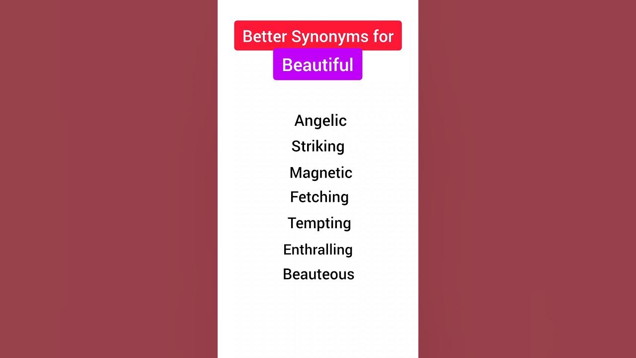 Better Synonym For Beautiful ytshorts synonyms english YouTube better-synonym-for-beautiful-ytshorts-synonyms-english-youtube