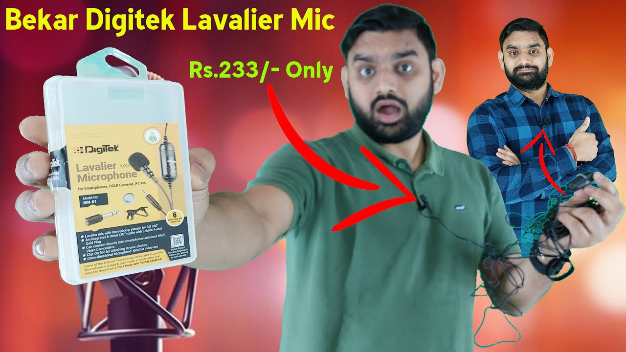 Digitek DM 01 Lavalier Condenser Microphone | Digitek Microphone | Wire ...