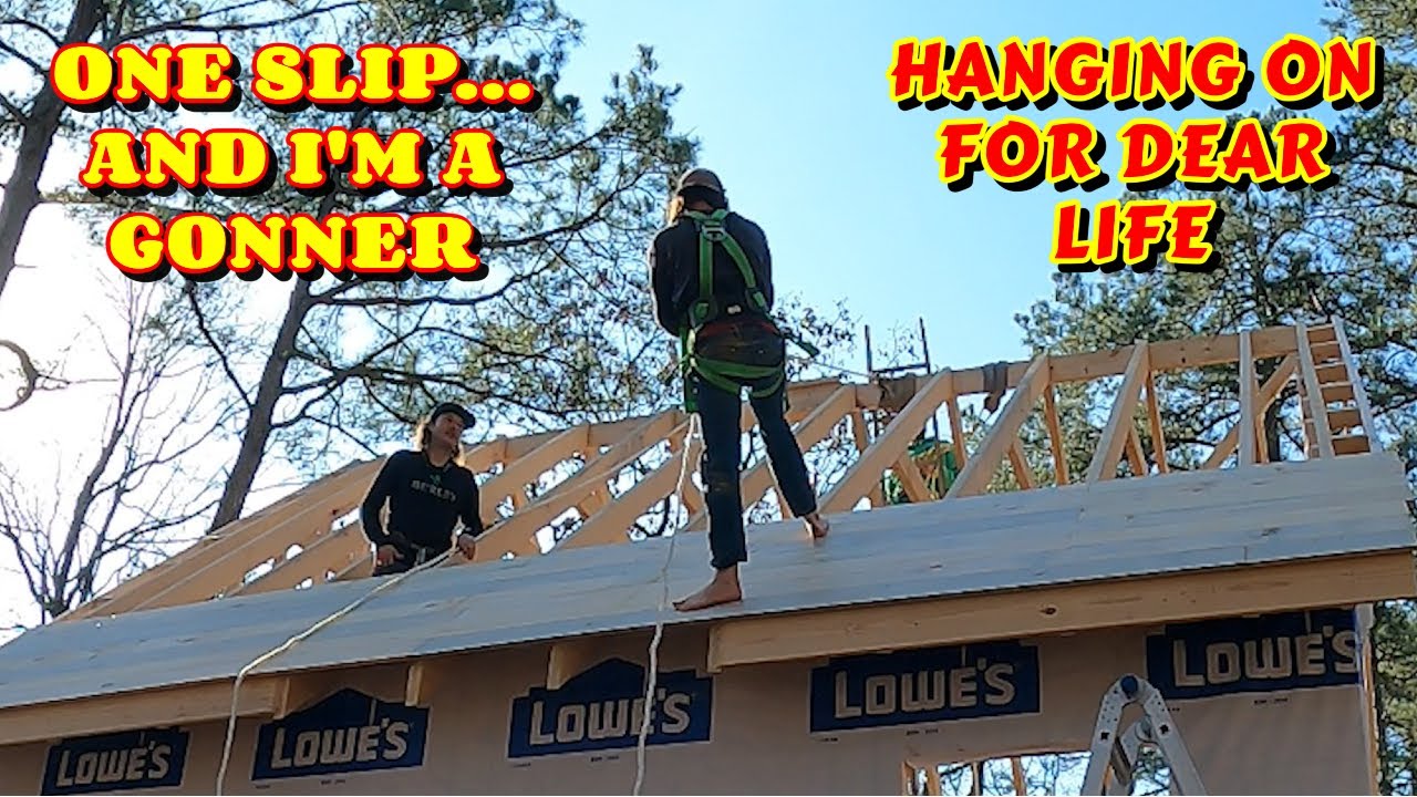 A LONG FALL DOWN! | work, couple builds, tiny house, homesteading off ...