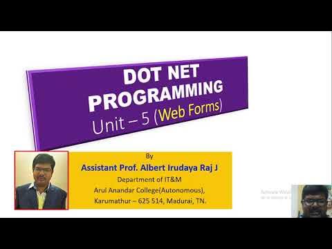 Dot NET Programming Unit-5 - YouTube