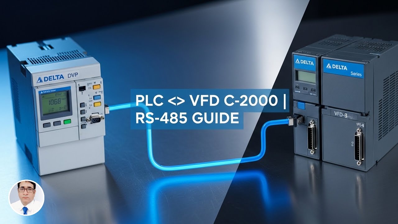 delta PLC delta VFD communication via Rs-485| C-2000 and B-series - YouTube