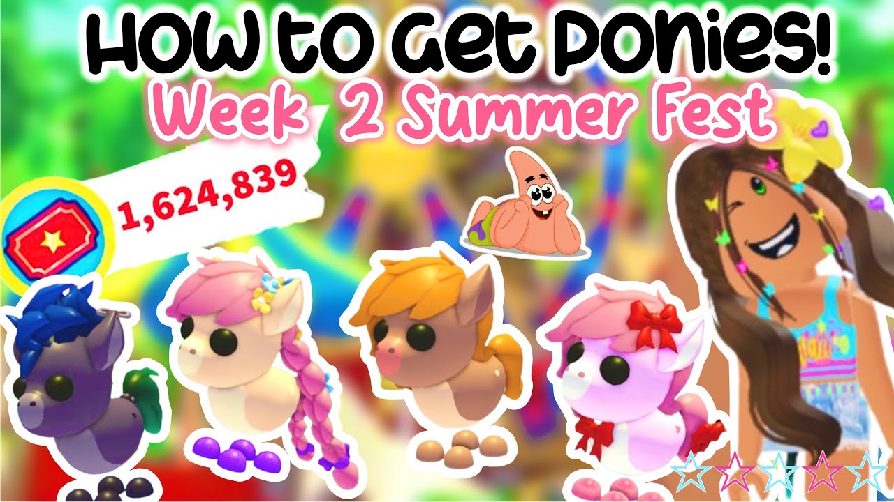 How to Get ALL PONIES In Summer Fest Event! + GIVEAWAY (Adopt Me) Its ...