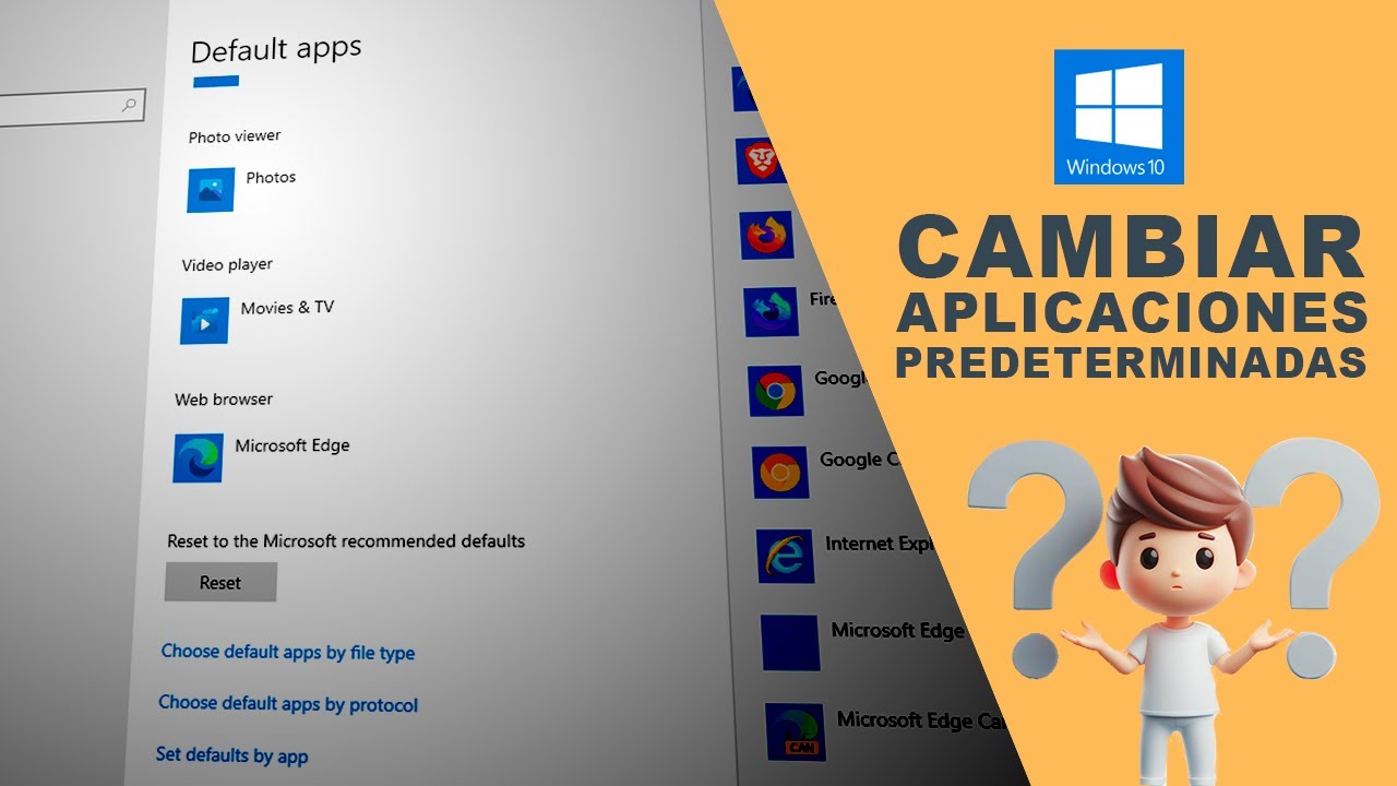 Cambiar aplicaciones predeterminadas que se reestablecen ...