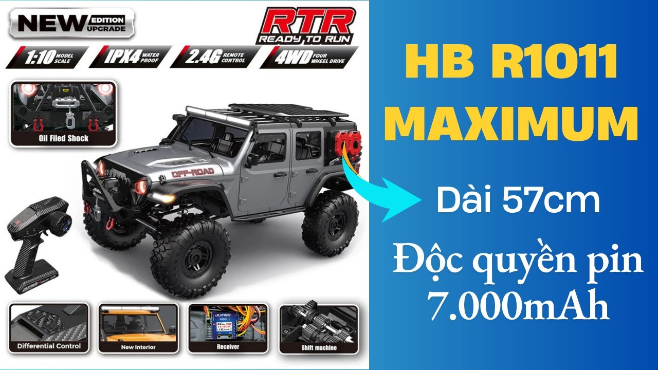 Review HB R1011 Maximum - Xe địa hình điều khiển từ xa tỉ lệ 1/10 tại ...