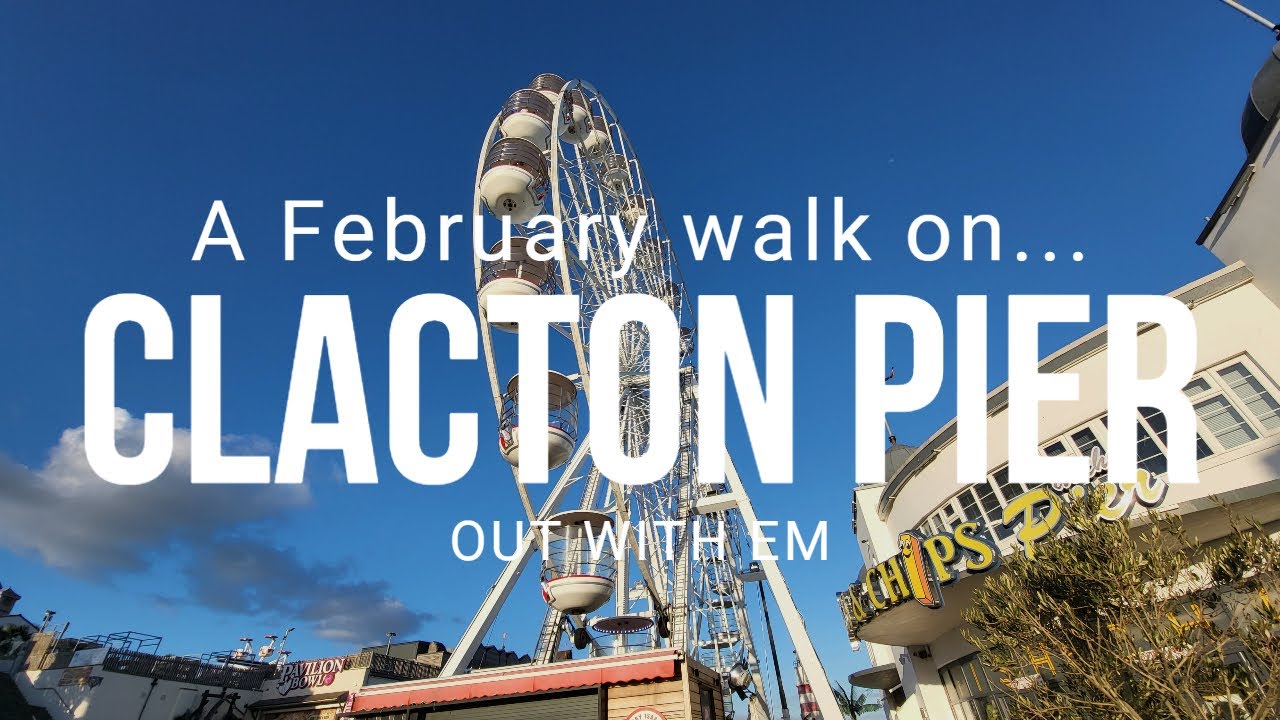 A February walk on Clacton Pier - with a look at the coasters and beach ...