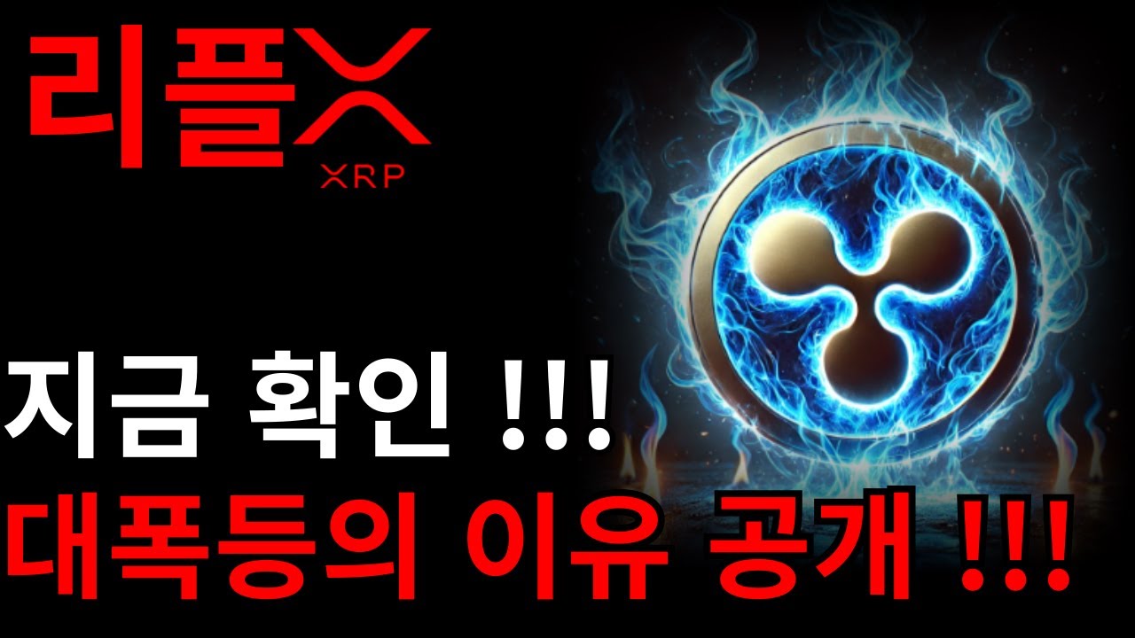 리플 Xrp 대 폭등의 이유 공개 지금 확인 Xrp 리플 리플전망 리플분석 리플코인 리플차트 리플