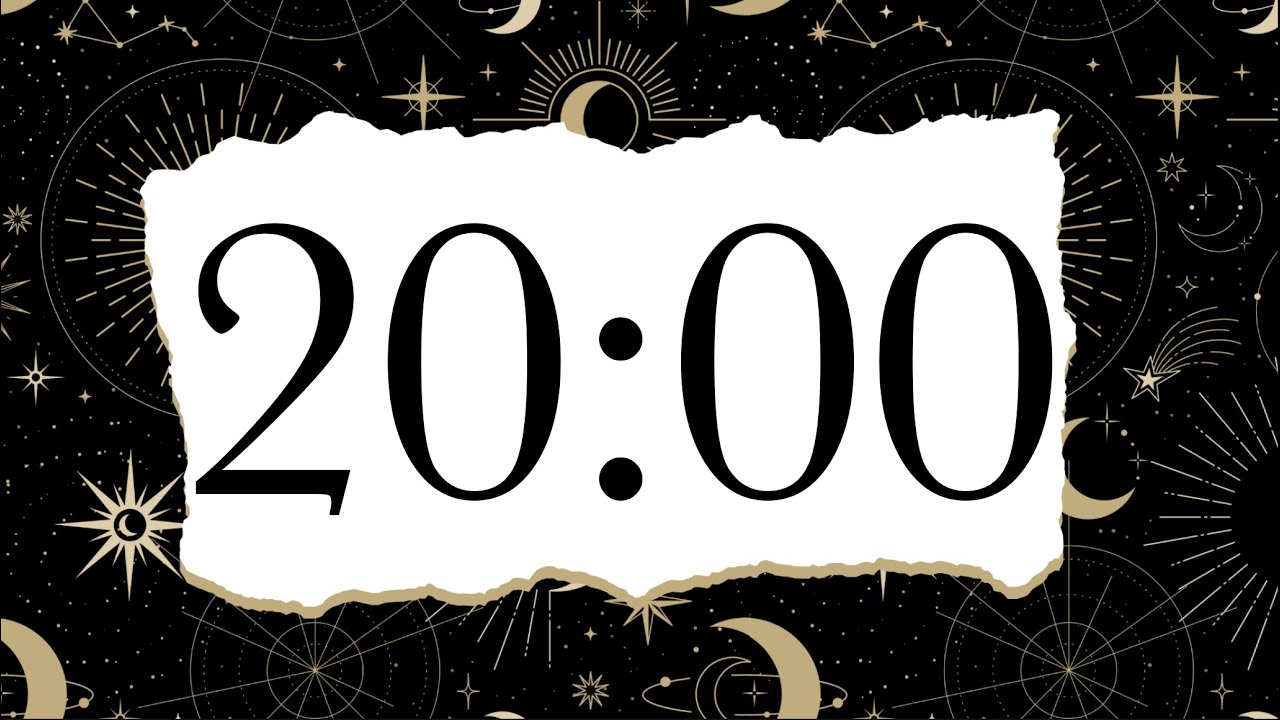 20 Minute Fun Moon and Stars Timer (Bells Alarm at End) - YouTube