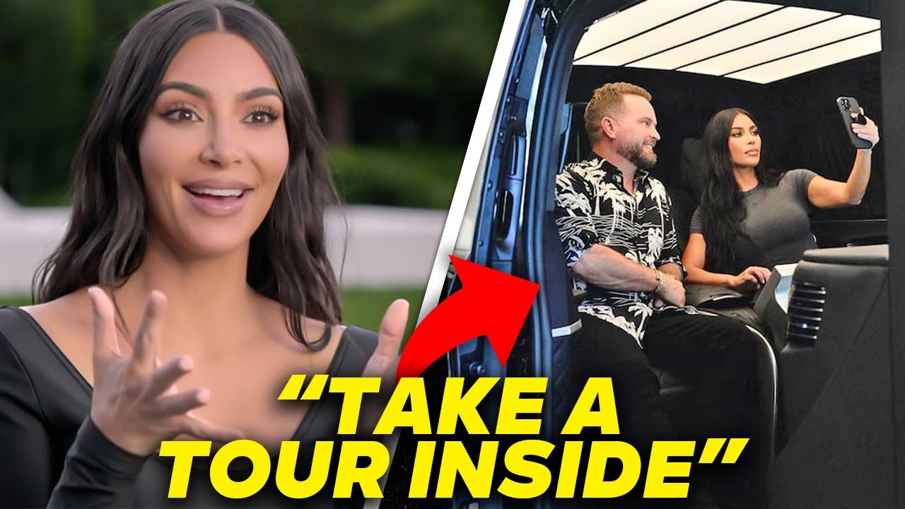 Inside Kim Kardashian's Luxury Maybach Minivan to Shuttle Kids! - YouTube
