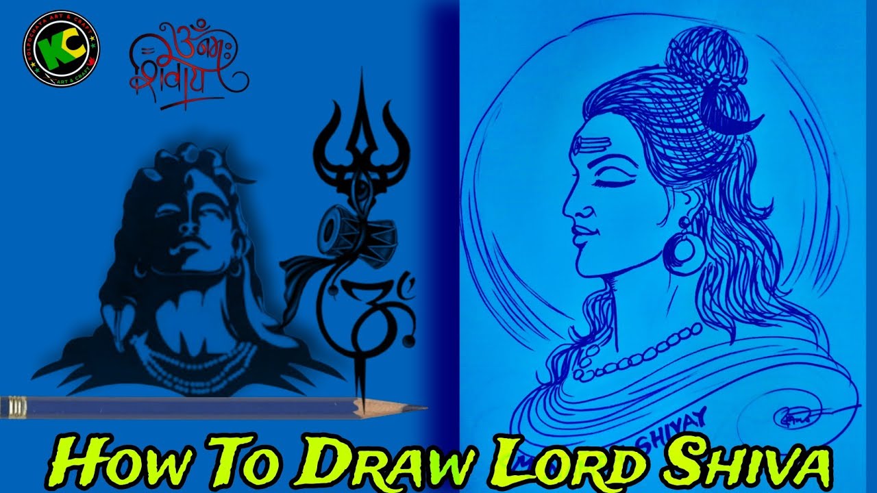 How To Draw Lord Shiva ️🕉️ | Step by Step Shiva Drawing | Color Pencil ...