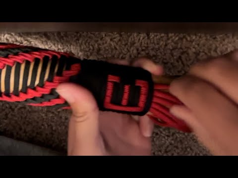 How to weave vertical lettering with paracord - YouTube