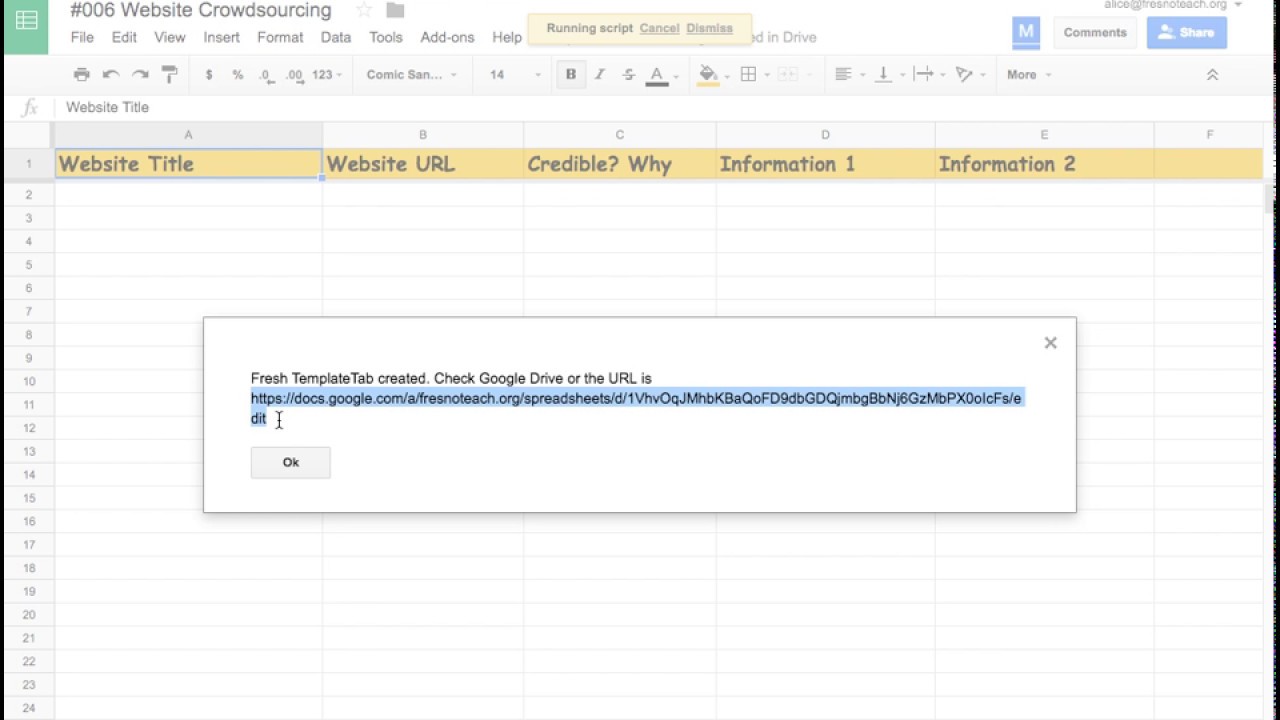 Alice Keeler TemplateTab - Using Create New feature - YouTube