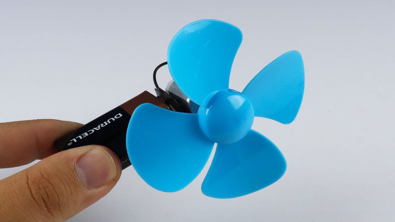 How To Make a Mini DC Motor Hand Fan - YouTube