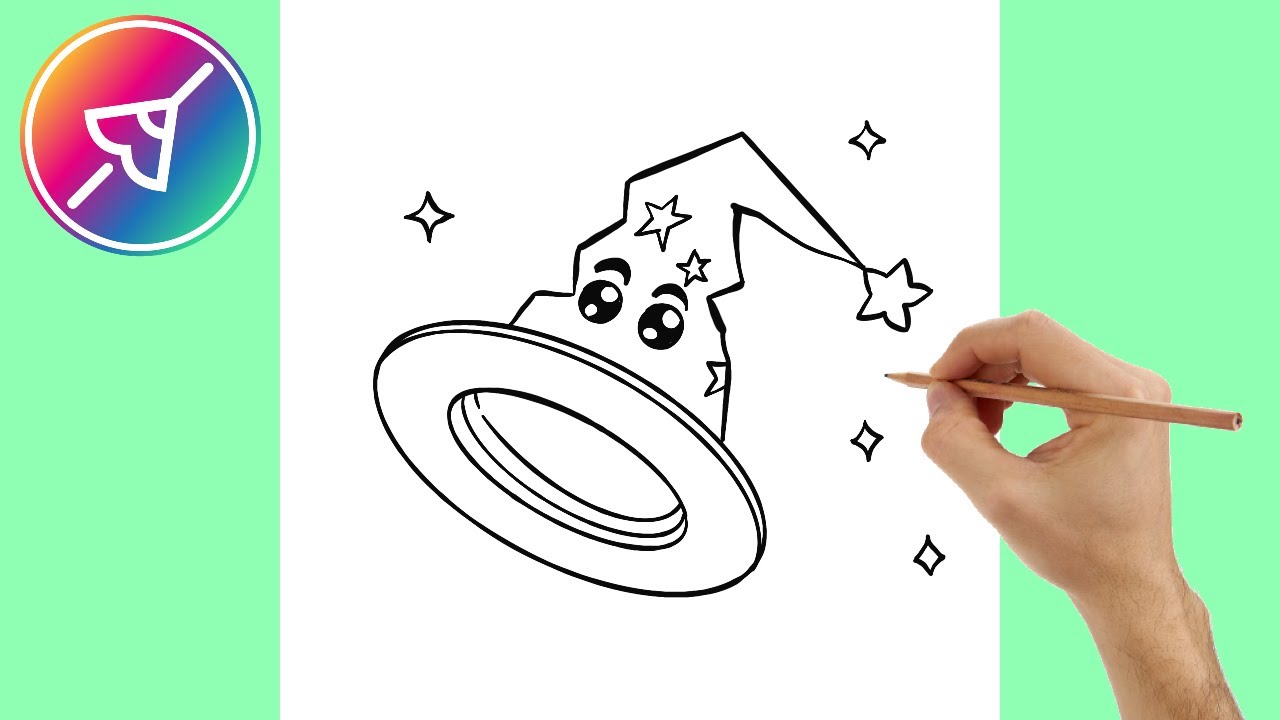 How To Draw Cute Wizard Hats - YouTube