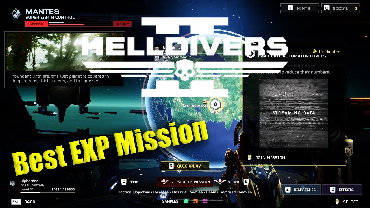 Helldivers 2 Best EXP farm mission #helldivers2 - YouTube