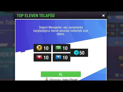 Top Eleven 2022 Sistem Telafisi Bedava 10 Token, Dinlenme, Tedavi, Moral ve 50 Fed. Puanı #shorts
