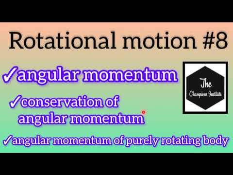 class 11 chap 6 physics | rotational motion #8 | angular momentum | angular momentum rotating ...