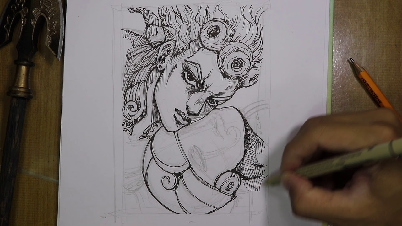 Drawing Gold Experience and Giorno Giovanna ゴールド・エクスペリエンス and ジョルノ・ジ ...