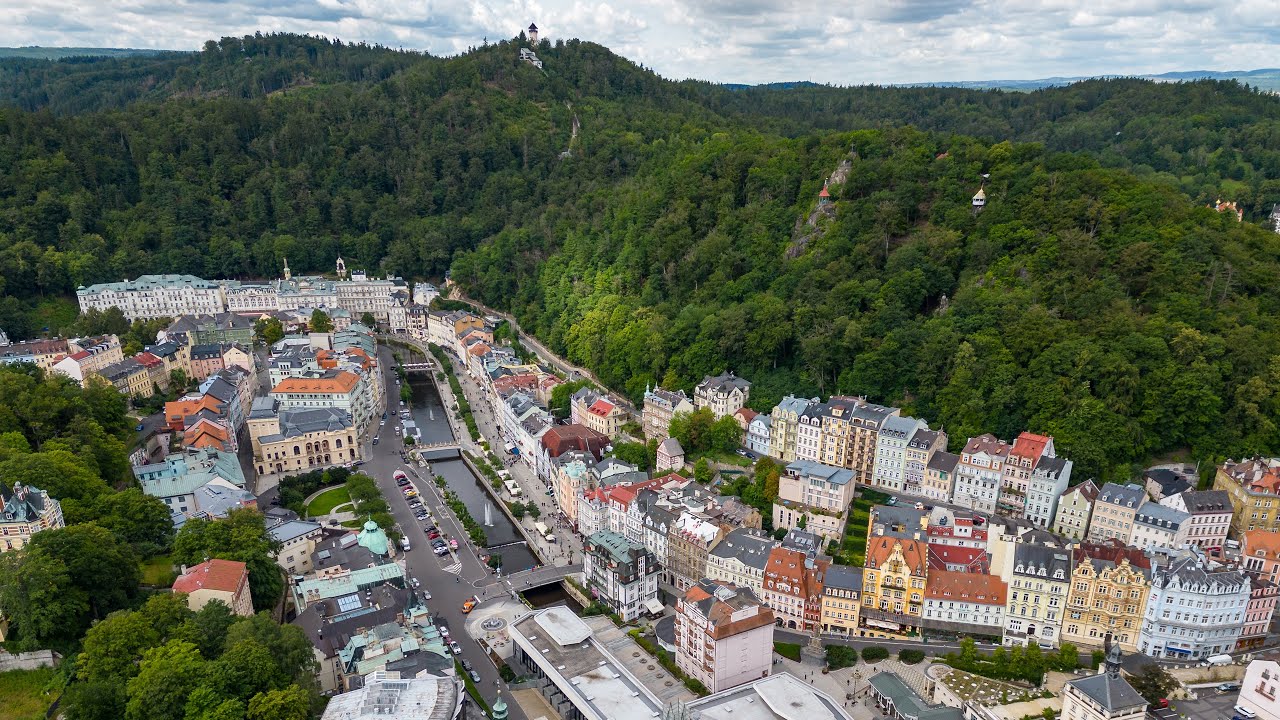 Karlsbad (Karlovy Vary) - Czech Republic - Summer 2023 - drone aerial ...