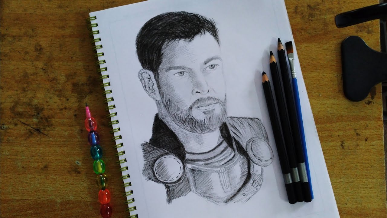 Thor pencil drawing | Avengers End game - YouTube