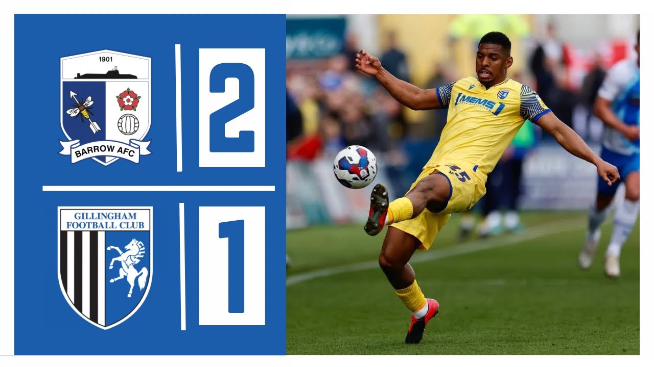 Barrow v Gillingham highlights - YouTube