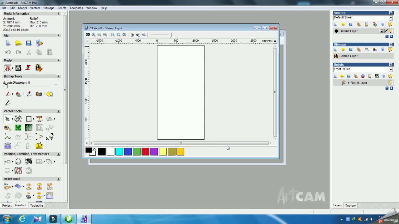 ARTCAM 2D ACP CUTTING TUTORIAL - YouTube