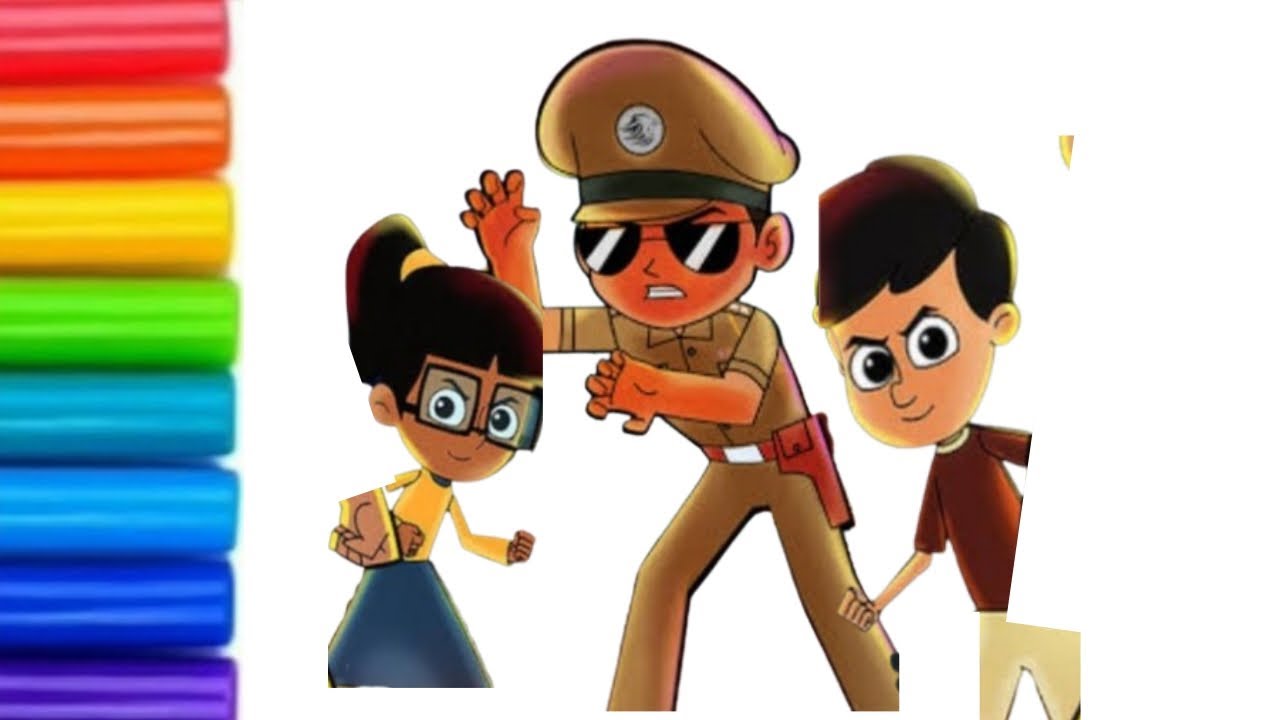 Cute🔥 little singham drawing | little singham drawing | little singham ...