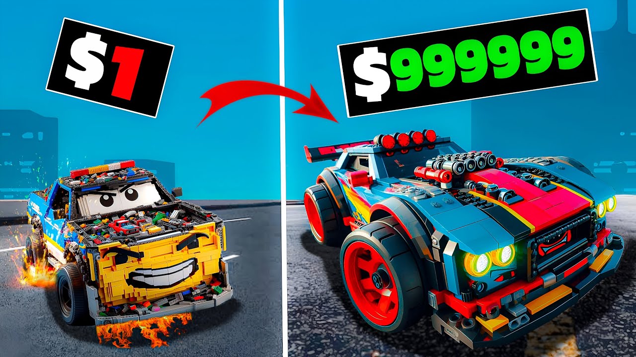 $1 to $1,000,000 Lego Car In Gta 5 - YouTube