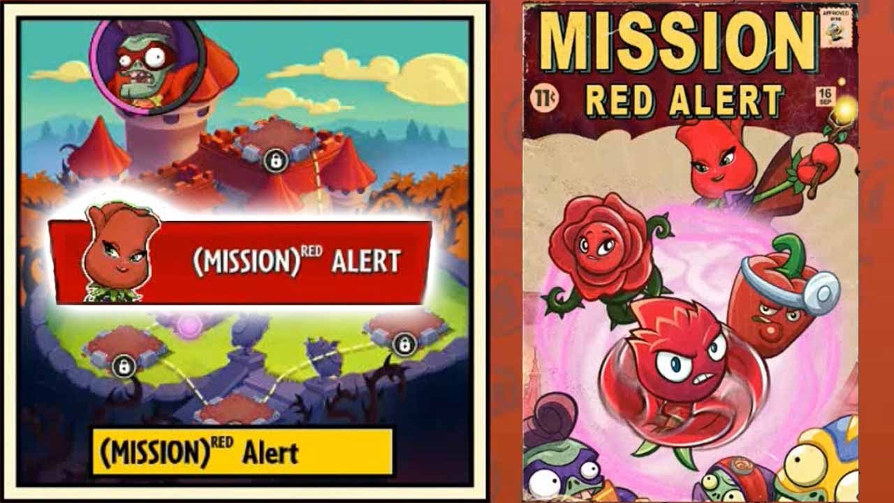 Plants vs Zombies Heroes - Mission Red Alert Gameplay with Red Stinger ...
