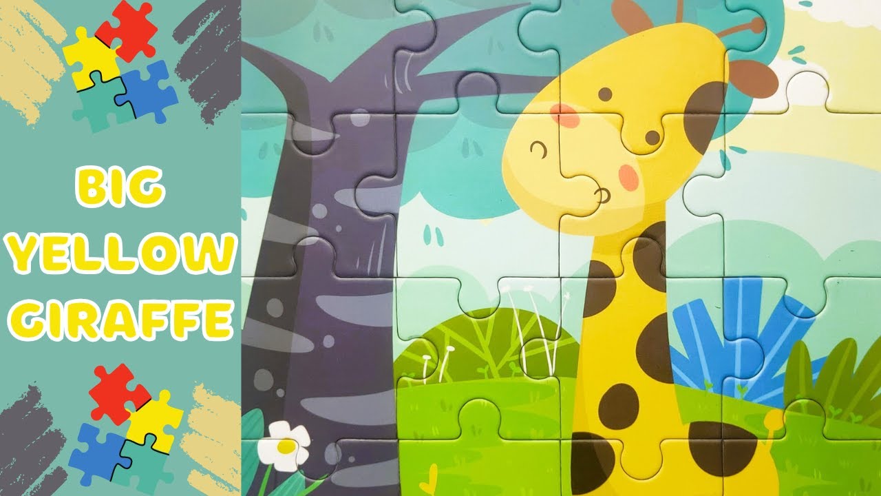 Big Yellow Giraffe - Animal Puzzle For Toddler, Kindergarten & Kids ...
