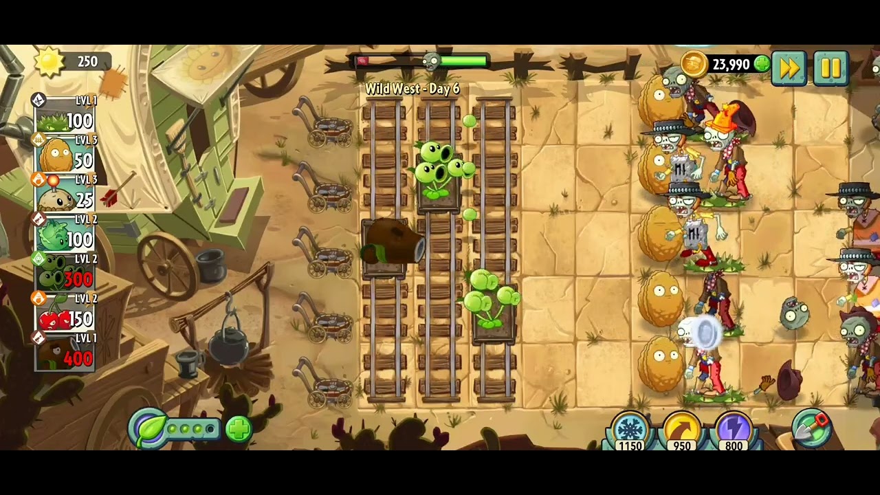 Wild West Plants vs Zombies Day 6 🌵🧟‍♂️ #gameplay - YouTube