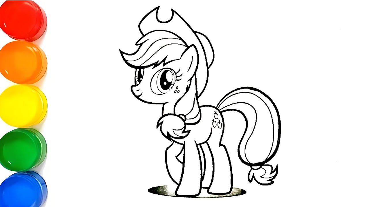 How to Draw My Little Pony Easy Step by Step for Kids, Toddlers - YouTube