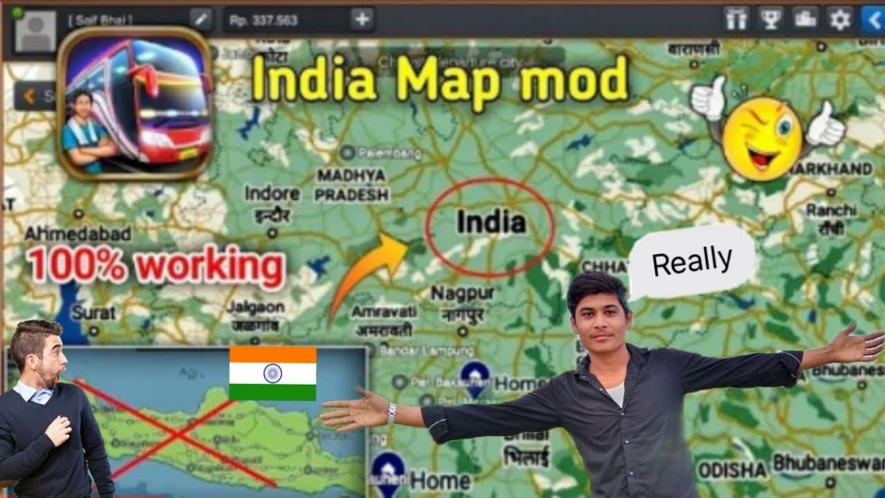 How to Add India Map mod in Bus Simulator Indonesia 😱// India mapp mod ...