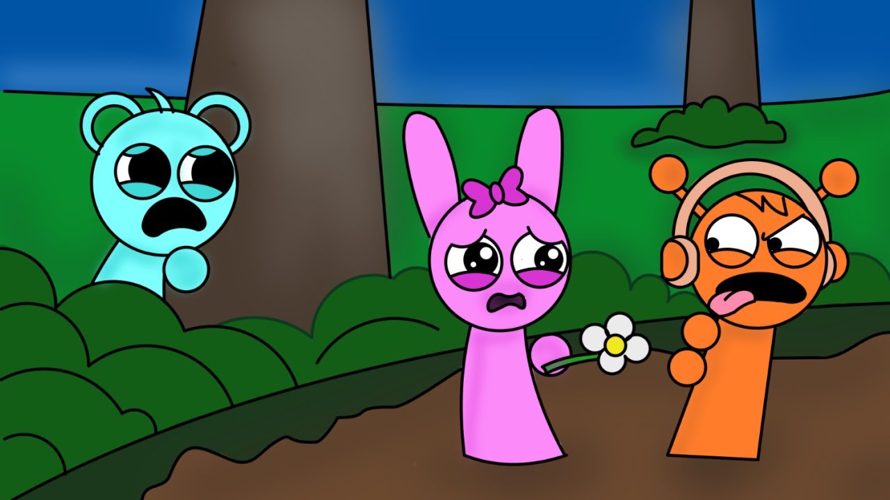 OH NO!! Oren Rejects Pinki's Flowers | Sprunki Incredibox Coloring ...