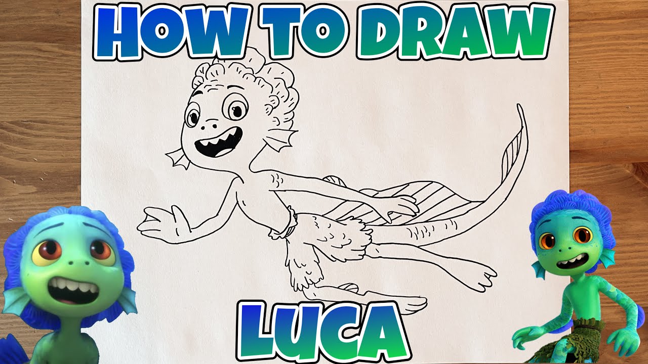 HOW TO DRAW LUCA | LUCA | Easy Step-by-Step Tutorial | FOR KIDS - YouTube