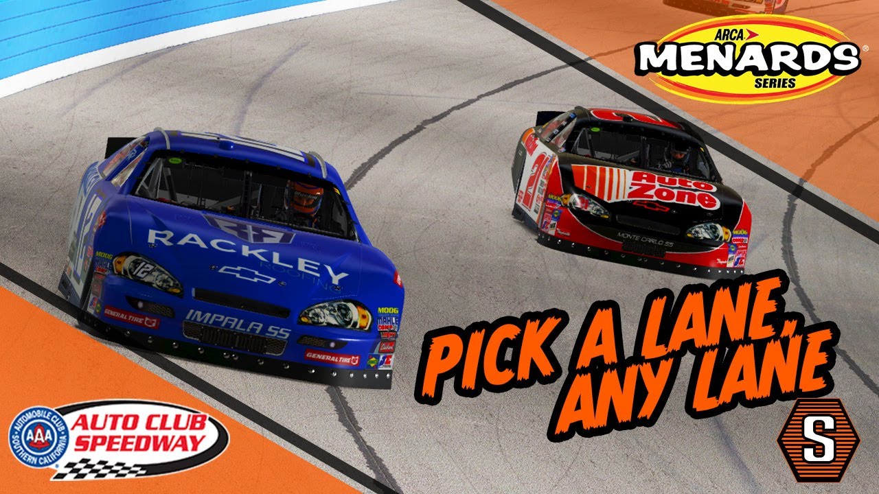 iRacing: ARCA Menards Series at Auto Club - Pick a Lane, Any Lane [23S1 ...