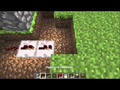 Minecraft: How to Make an Opening door with Redstone and a Trapped ...