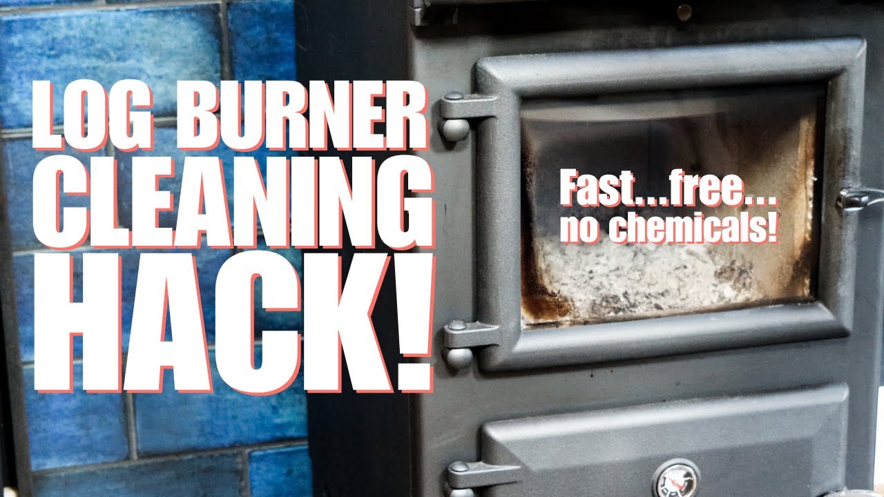 How to clean your log burner glass - YouTube
